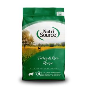 nutrisource dry dog food, turkey and rice, 26lb