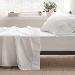 Bedsure White Twin XL Mattress Pad Bundle Twin XL Sheets for College Dorm