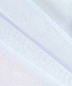 keily & megan inc, 58/59" wide spandex stretch solid nylon power mesh fabric (white, 1 yard)