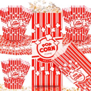 poppy's paper popcorn bags – 100 2 oz concession-grade bags, popcorn machine accessories for popcorn bars, movie nights, concessions