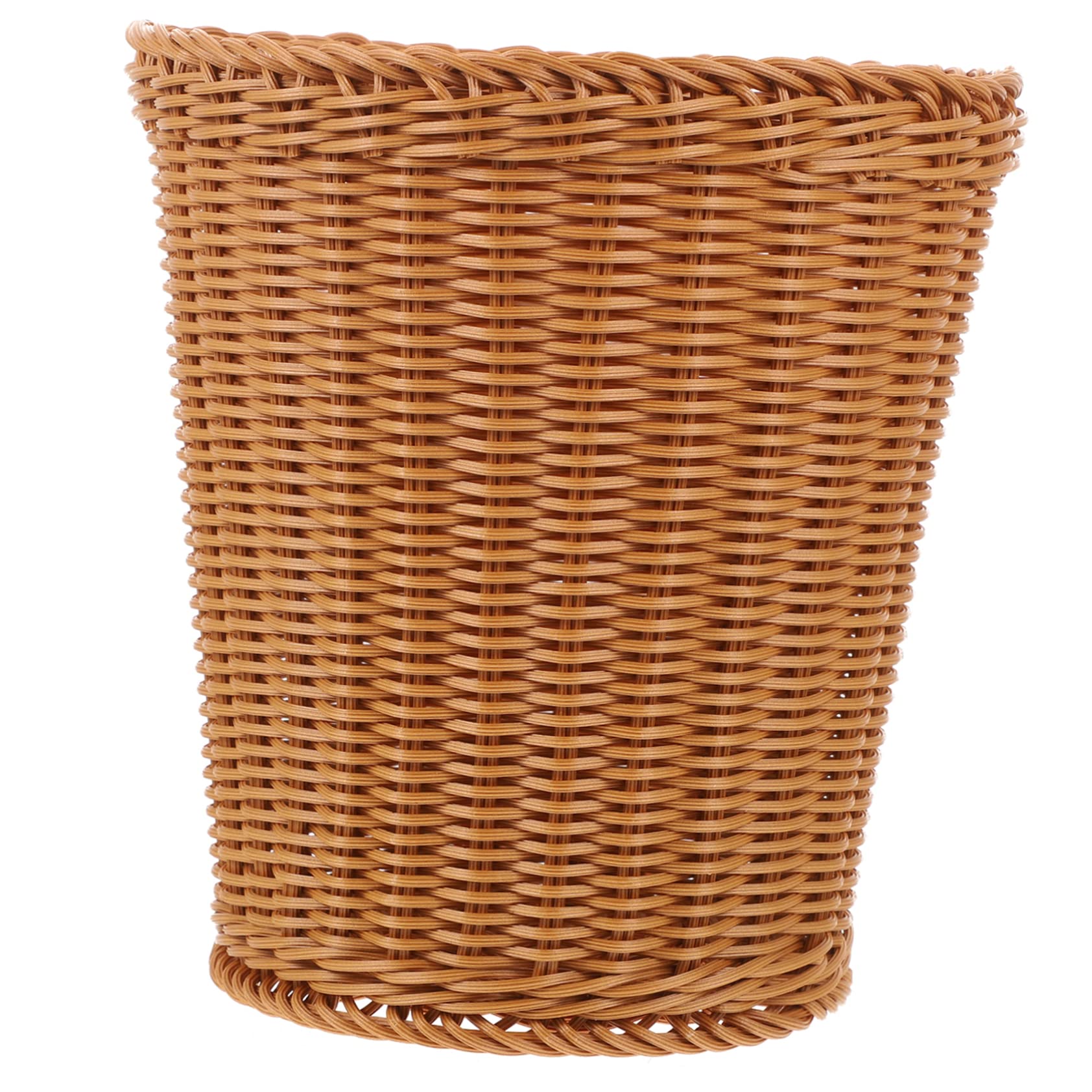 OKUMEYR Trash Can, Plastic, Brown, Open-Top