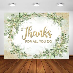 avezano thanks for all you do backdrop sage green thank you party background thanks to staff teachers professors doctors photo banner happy retirement national nurse's day party decorations (7x5ft)