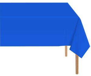 rcffdl deep blue plastic tablecloth (2 pack), 54 x 108 inch dining table cover for rectangle table, dark blue disposable tablecloths for decor parties, birthday, bridal shower, wedding