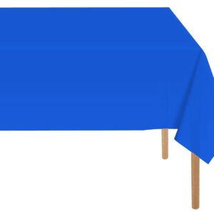 RCFFDL Deep Blue Plastic Tablecloth (2 Pack), 54 x 108 inch Dining Table Cover for Rectangle Table, Dark Blue Disposable Tablecloths for Decor Parties, Birthday, Bridal Shower, Wedding