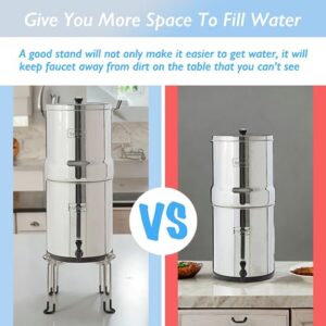 Stainless Steel Stand for Berkey Big, Royal and Travel System, 9'' Diameter 6'' Tall Countertop Stand, Fit Most Medium Gravity Water Filter System