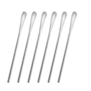 6.2 in stainless steel long coffee spoon stirring/stir stick,drink stirrer mixing spoon,metal coffee stirrer cocktail stick reusable,long skinny teaspoon stirring,tiny spoon,iced tea spoon,bar spoon.