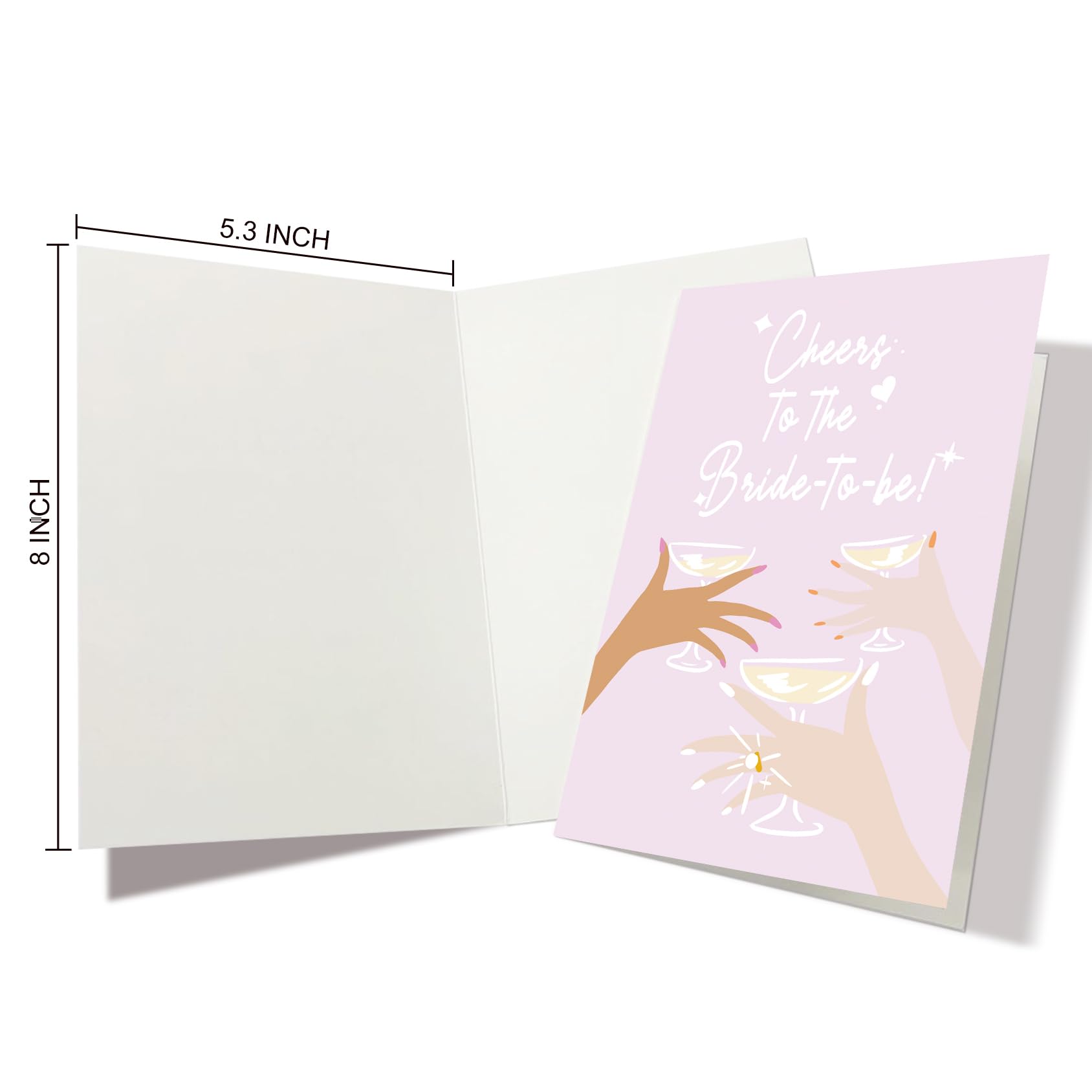 Nchigedy Sweet Bridal Shower Card, Funny Engagement Card for Her, Wedding Congratulations Card, Cheers To The Bride To Be