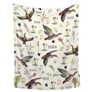 mallard duck throw blanket ultra soft cozy duck animal blankets for women men cute duck blanket for couch bed outdoor duck gifts for duck lovers 40"x50"for kids/child