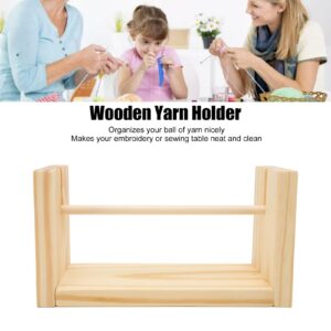 Horizontal Yarn Holder, Prevent Knotting Wooden Crochet Yarn Holder Increase Efficiency Yarn Holder Strong and Wooden Yarn Holder Stand for Sewing Embroidery