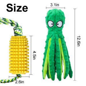 ENZZROA Interactive Dog Chew Toys for Aggressive Chewers - Durable Corn Rubber Toy for Medium & Large Breeds, Relieves Boredom and Anxiety(1 Pack Corn chew)