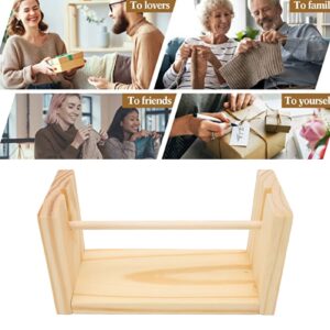 Horizontal Yarn Holder, Prevent Knotting Wooden Crochet Yarn Holder Increase Efficiency Yarn Holder Strong and Wooden Yarn Holder Stand for Sewing Embroidery