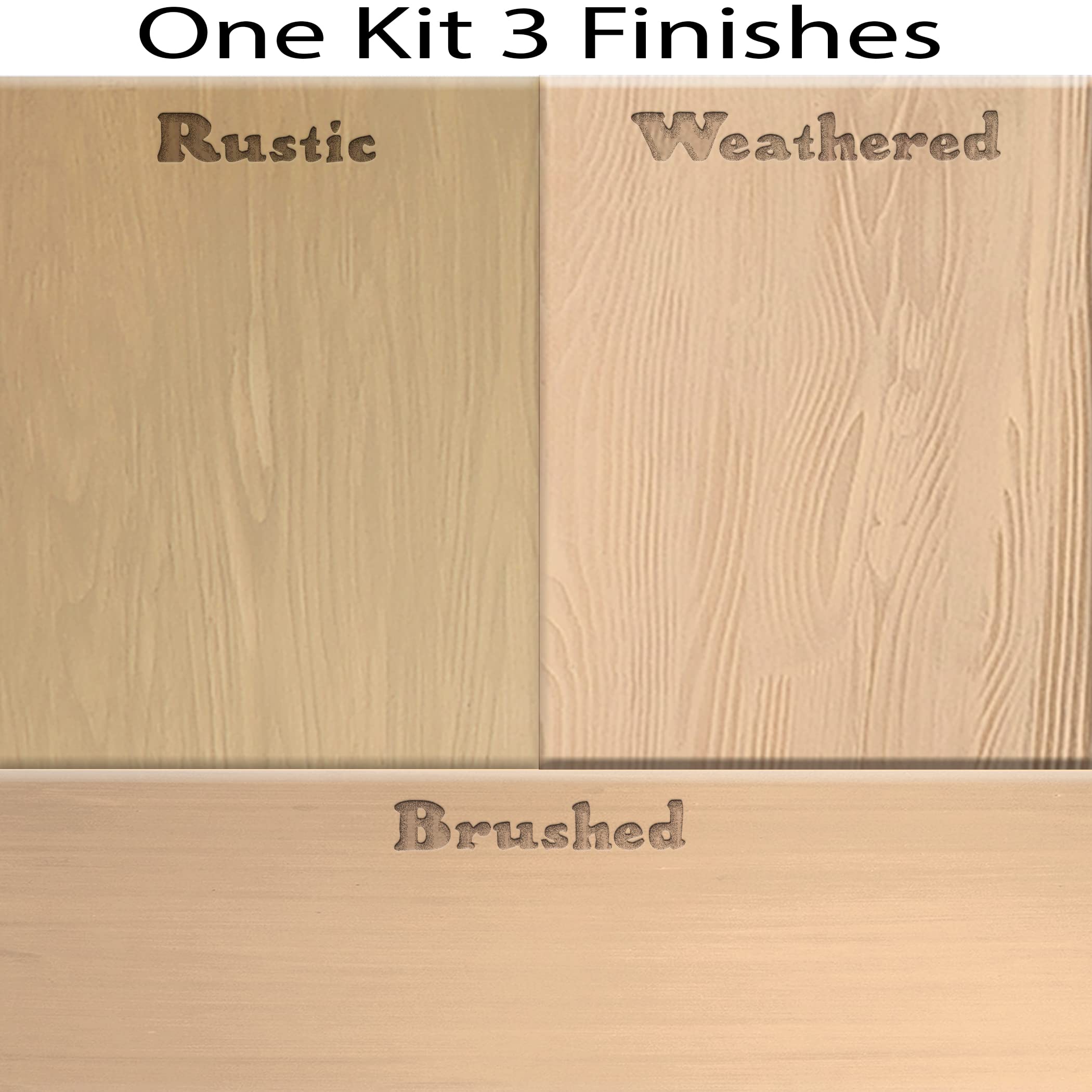 Wood Finish Multi-Purpose Kit – GO Beyond Faux Wood with Paintable Liquid Wood Based Primer and Gel Stain - Graining Tools Included (16oz Kit, Pickled Oak)