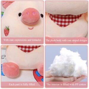 AUCOOMA Pig Plush Stuffed Animal Cute Pink Pig Plush Pillow Piggy Plushies Doll Toy 9.8"