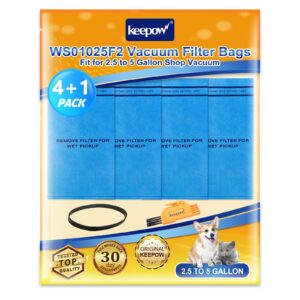 keepow wet dry vac filter for stinger 2.5 to 5 gallon wet dry vacuum ws0255va, part# vf2000, 4 pack