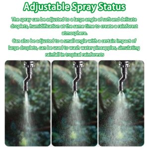 [2-Pack] Reptile Mister Nozzles，Reptile Misting Nozzles 1/4'', Reptile Fogger Fine Mist Nozzles for Reptile Terrarium, Paludarium, Vivarium, Plants, Amphibians, Tank