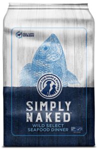 simply naked wild select seafood dog food | no chicken or other animal by-products | rich in omega 3 & 6 fatty acids | sustainably sourced wild caught fish | made in the usa | 11lb bag