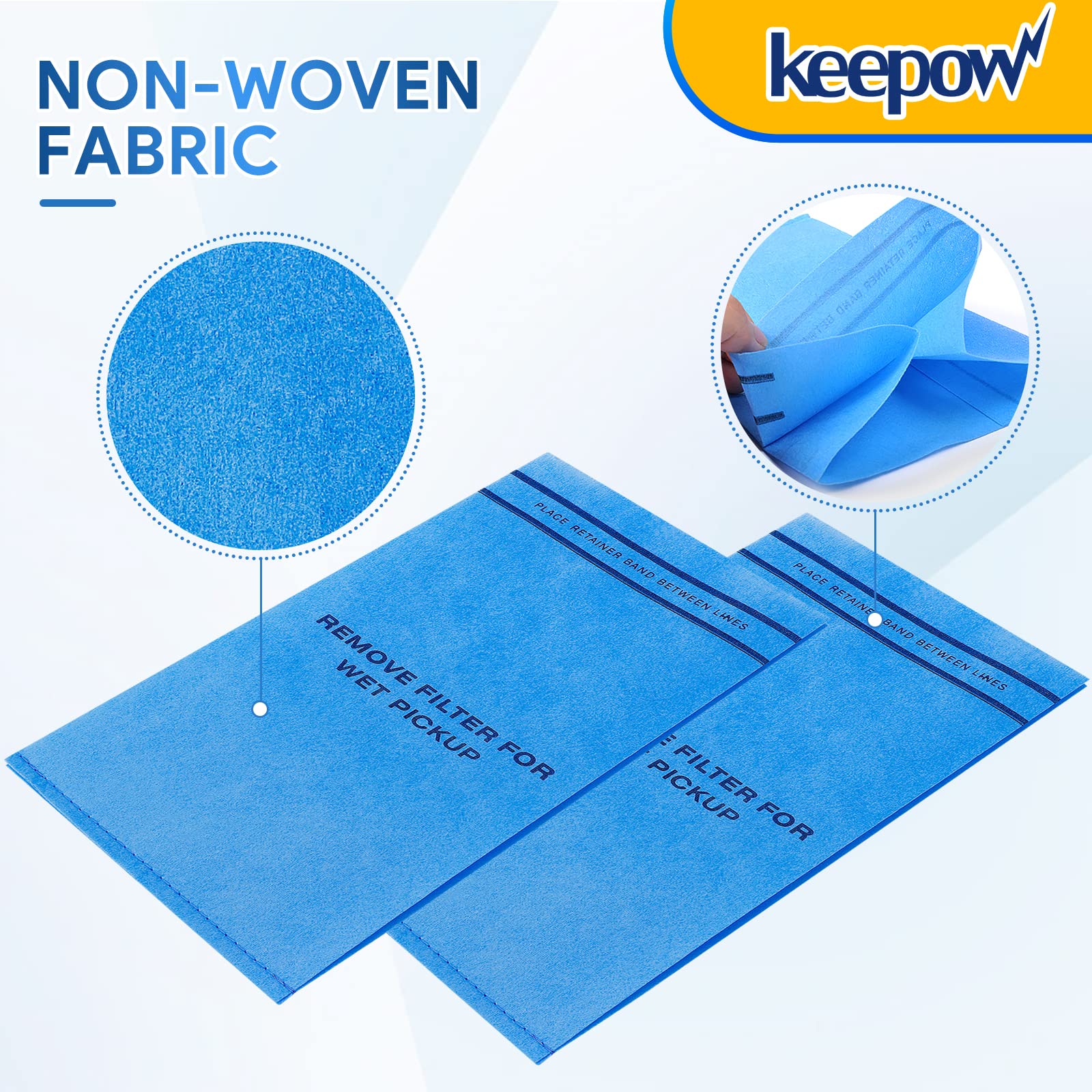 KEEPOW Wet Dry Vac Filter for Stinger 2.5 to 5 Gallon Wet Dry Vacuum WS0255VA, Part# VF2000, 4 Pack