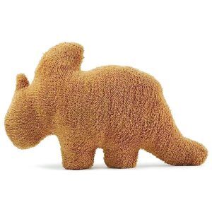 obookey dino nugget pillow soft dinosaur chicken nugget pillow for birthday party gifts dinosaur theme party decorations dino nugget plush for kids teens adults (triceratops)