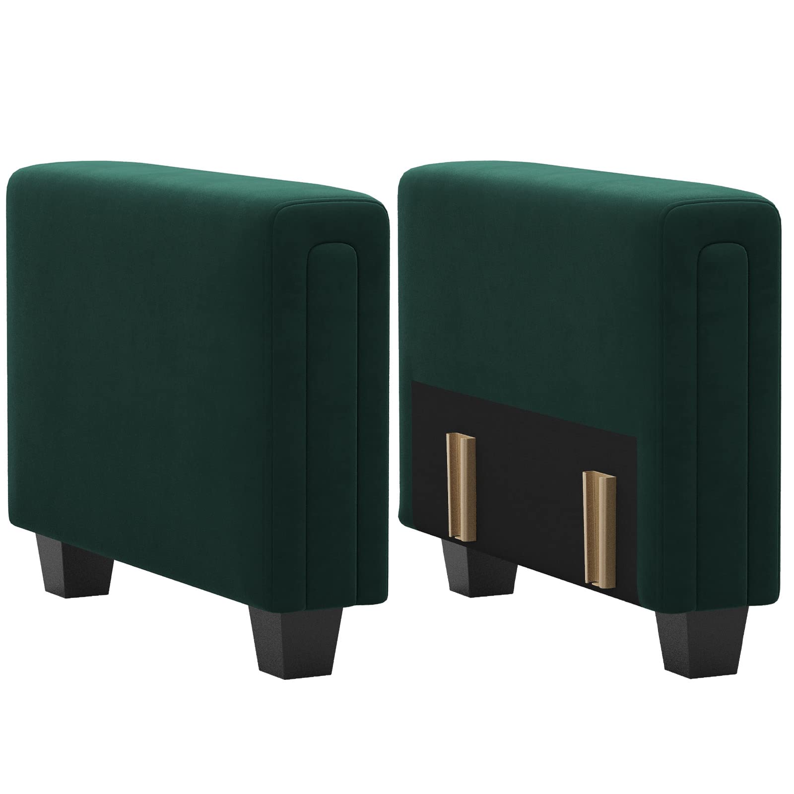 Belffin Velvet Armrest Module for Modular Sectional Sofa Couch Side Armrest for Sectional Modular Couch Green