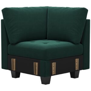 belffin velvet corner seat module for modular sectional sofa couch corner sofa couch chair green