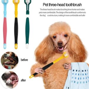 Dog Toothbrush, Triple Headed Toothbrush Dog Toothbrush for Pet ...