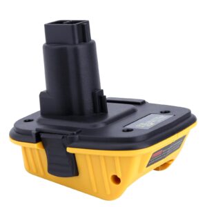 kotoate compatible with dewalt 18v to 20v adapter, dca1820 adapter compatible with dewalt 20v max lithium battery dcb207 dcb201 dcb206 dcb609 to 18v xrp battery dc9098 dc9096