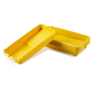 voomey paint roller tray,plastic paint tray 4 inch,paint pans trays,small paint tray, 5pack,for painters, home wall painting, diy painting projects, etc.