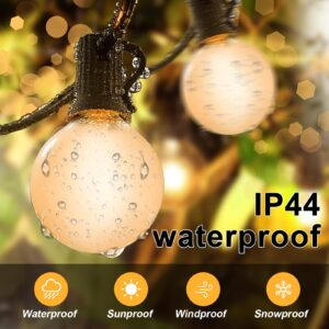 Pallerina 25 Pack G40 LED Globe Frosted Light Bulbs, Shatterproof Led Replacement Light Bulbs for Indoor Outdoor Christmas String Lights, E12 Screw Base 0.6watt, Warm White