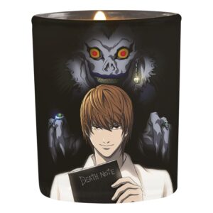 abystyle death note ligth and ryuk candle measures 3.1" x 3.5" 30 hours burning anime manga candleligth decorative candles candle gifts