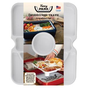 fancy panz trayz insert, made in the usa, fits classic & premium fanzy panz, charcutereie & veggie trayz insert