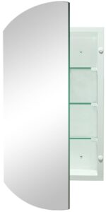 hesonth bathroom medicine cabinet, frameless mirror cabinet, recess or surface mounted medicine cabinet with mirror, 16 x 26 inches wall cabinet for living room bathroom toilet kitchen