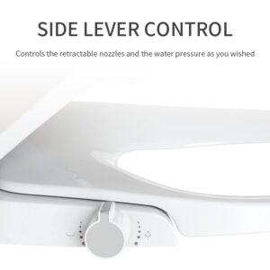 LEIVI Non-Electric Bidet Toilet Seat, Self-Cleaning Dual Nozzle System, Adjustable Spray Pressure and Position, Quiet-Close Lid, Easy Installation, Elongated