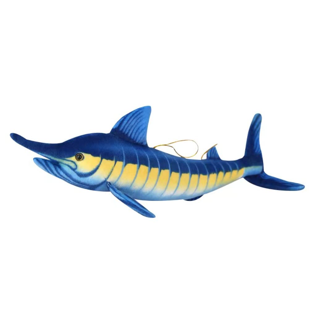 HOKESS 24'' Blue Marlin Fish Stuffed Animals Toys, Soft Plush Blue Makaira Mazara Simulation Pillow Toys, Gift for Boys Girls Birthday Toys