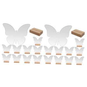 wedding decor 20 sets butterfly seat card acrylic table three-dimensional transparent mirror wall decor