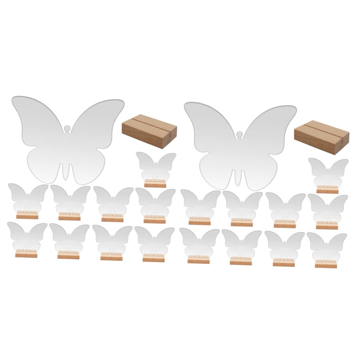 Wedding Decor 20 Sets Butterfly Seat Card Acrylic Table Three-Dimensional Transparent Mirror Wall Decor