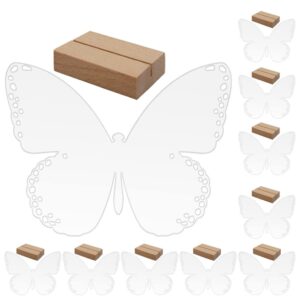 nuobesty blank table signs 10 sets butterfly table placement wedding party decorations wedding decorations butterfly table sign acrylic table sign dining room table decor blank flag desk