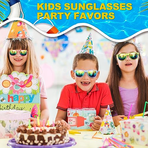 Mikulala 24Pack Kids Sunglasses Party Favors,Neon Sunglasses in Bulk for Kids, Great Gift for Birthday Graduation Party Supplies, Beach, Pool Party Favors, Party Toys, Goody Bag Favors