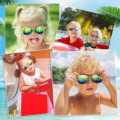 Mikulala 24Pack Kids Sunglasses Party Favors,Neon Sunglasses in Bulk for Kids, Great Gift for Birthday Graduation Party Supplies, Beach, Pool Party Favors, Party Toys, Goody Bag Favors