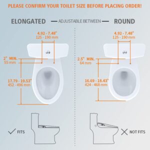 LEIVI Non-Electric Bidet Toilet Seat, Self-Cleaning Dual Nozzle System, Adjustable Spray Pressure and Position, Quiet-Close Lid, Easy Installation, Elongated