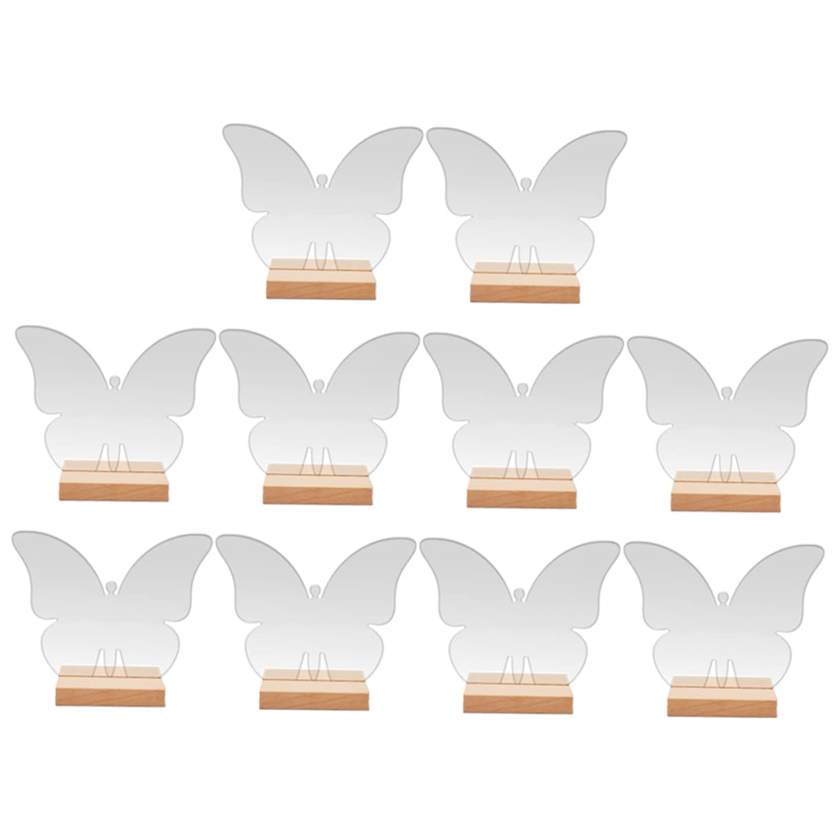 Wedding Decor 20 Sets Butterfly Seat Card Acrylic Table Three-Dimensional Transparent Mirror Wall Decor