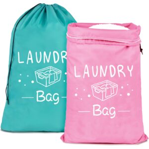 2 pack extra large travel laundry bags with drawstring, waterproof xl laundry bags for dirty clothes suitcase, gym clothes, machine washable camp dry wet laundry bag sleepaway suitable for fitness