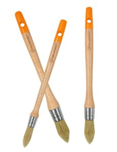 rollingdog trim paint brush-3pc trim brush set,small paint brush, edge painting tool for windows, walls,doors(15mm,18mm,21mm)