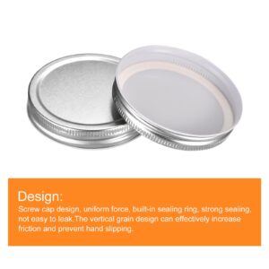 uxcell Mason Jar Lids, 12 Pcs - Tinplate Canning Lids Wide Mouth Leak Proof Fits Storage Jars (Silver)