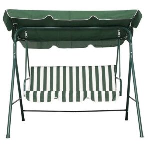 typutomi patio swing canopy cover set, 210d waterproof 3-seat replacement top cover and chair seat cover for outdoor patio garden(green, 75x52x6in)