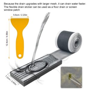 Shower Drain Hair Catcher Disposable Floor Drain Filter Stickers Mesh Window Leak Repair for Bathroom Kitchen Bedroom 5M/10M (5M)