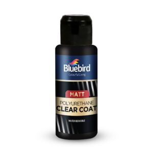 bluebird 3.4 fl oz polyurethane clear coat for furniture, paintings, water-based professional varnish (matt)