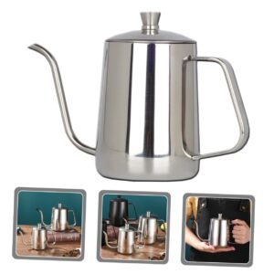 NUOBESTY 2pcs Coffee Pot Goose Neck Tea Pot Camping Coffee Maker Stainless Coffee Maker Coffee Maker Coffee Espresso Maker Kettle Stainless Steel Mini Office Accessories