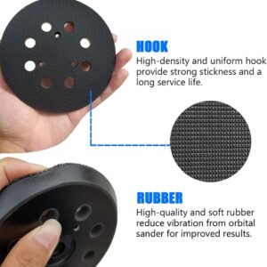 5 Inch 8 Hole Hook and Loop Replacement Sanding Pad for Makita BO5010, BO5030K, BO5031K, BO5041K Sander Backing Pad- 1 Pack