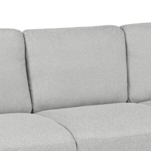 Harper&Bright Designs 3-Seat Sofa Living Room Linen Fabric Sofa Upholstered Sofa with Cushion Back (Light Gray)