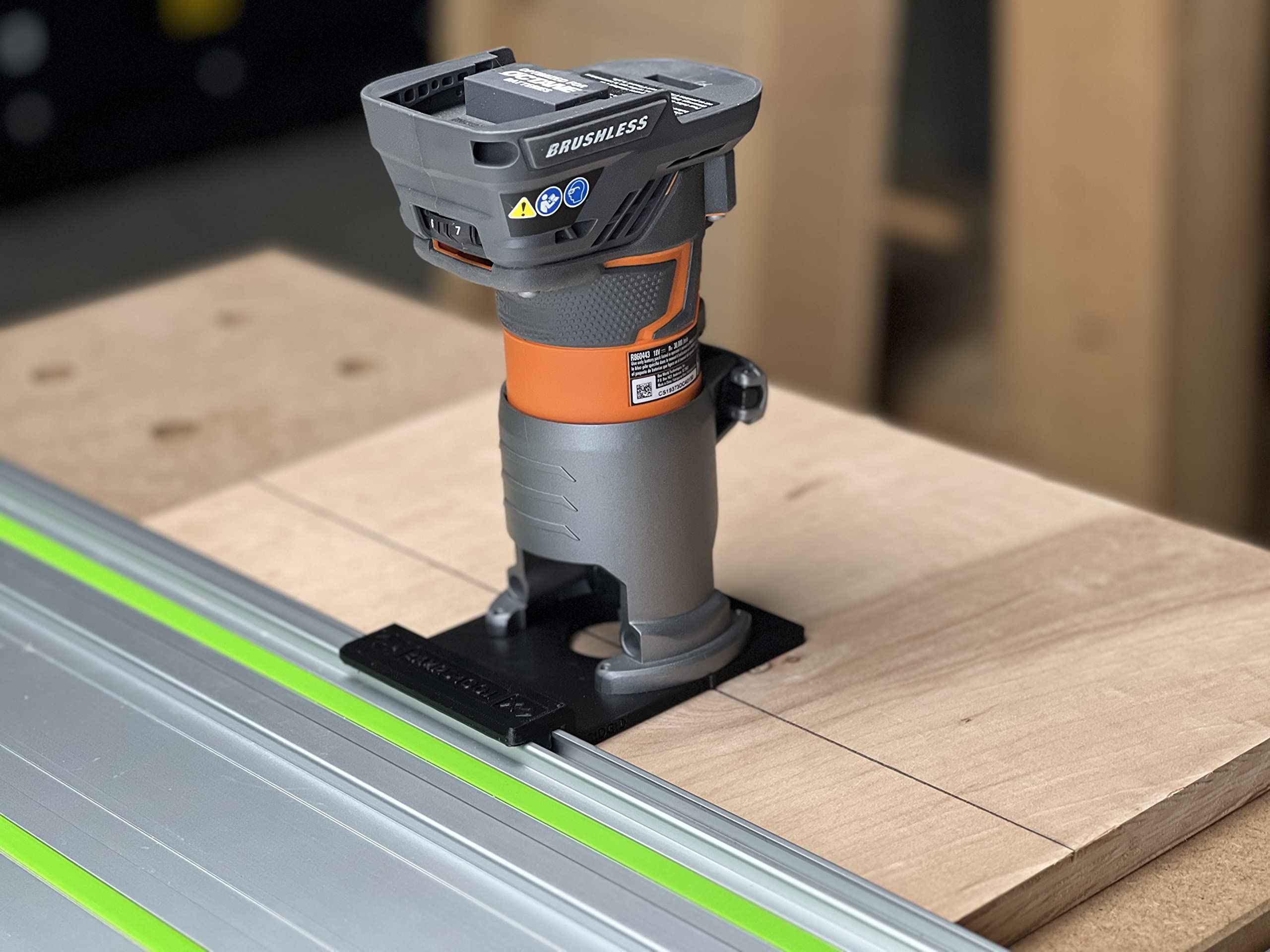 ToolCurve's Guide Rail Adapter Compatible with Ridgid Trim Router